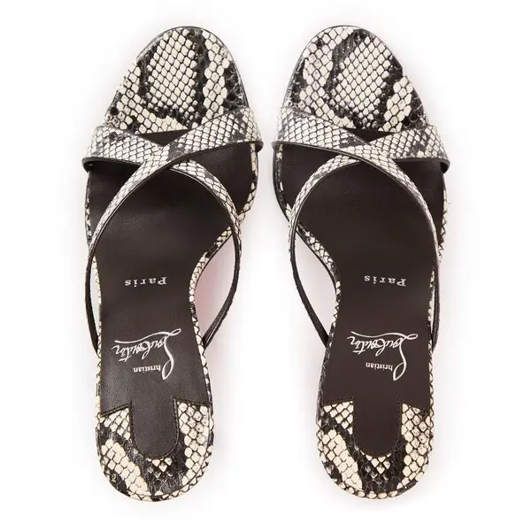 CHRISTIAN LOUBOUTIN Print Slide Mule Stilettos
