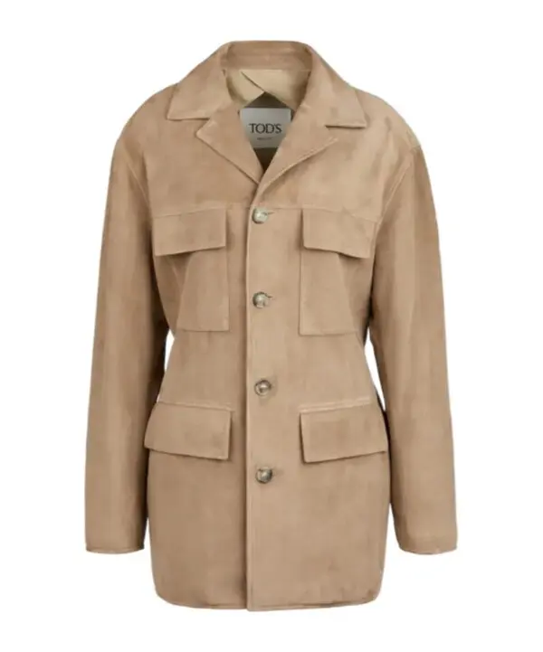 TOD'S Leather Belted Jacket