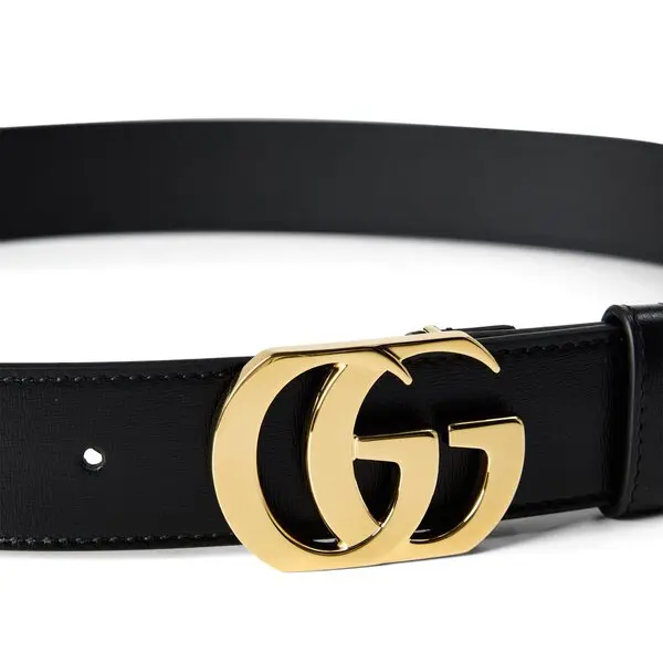 Gucci Leather Belt With Interlocking G Buckle