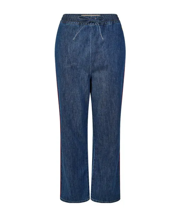 Valentino Garavani Drawstring Denim Ankle Trousers