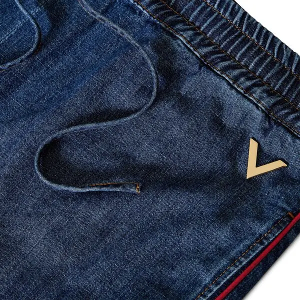 Valentino Garavani Drawstring Denim Ankle Trousers