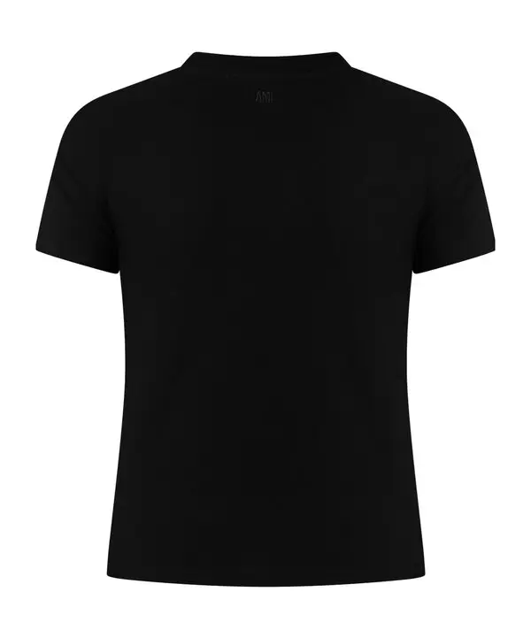 AMI Paris Pure Crew-neck Short-sleeve Tee - Black