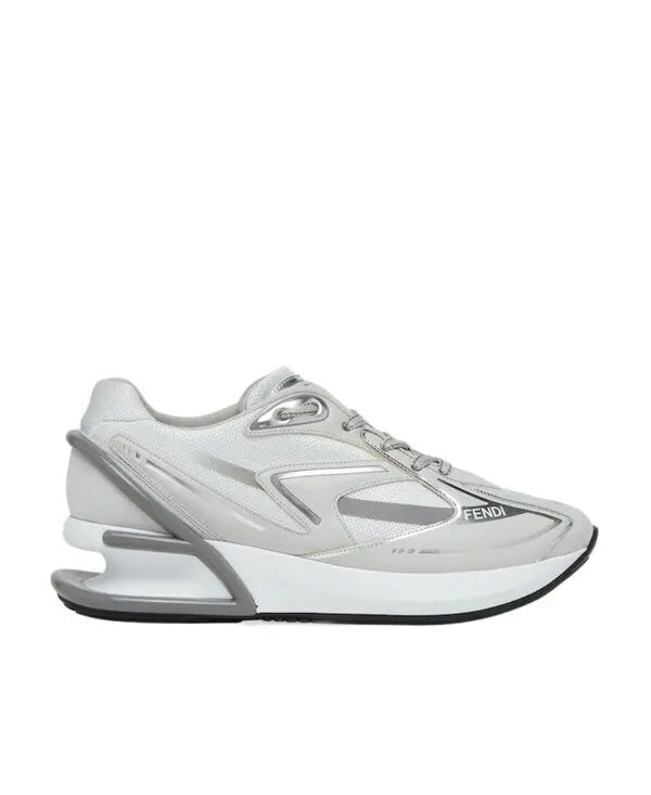 Fendi White Fabric Low-tops