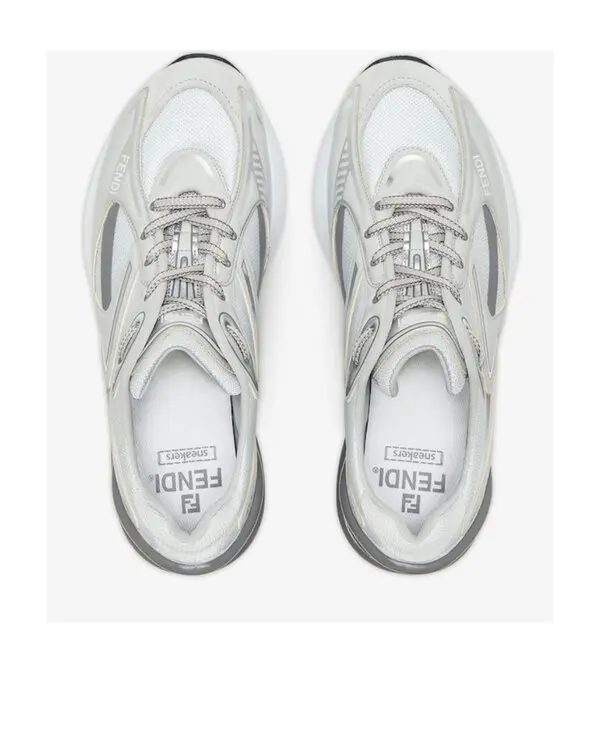 Fendi White Fabric Low-tops
