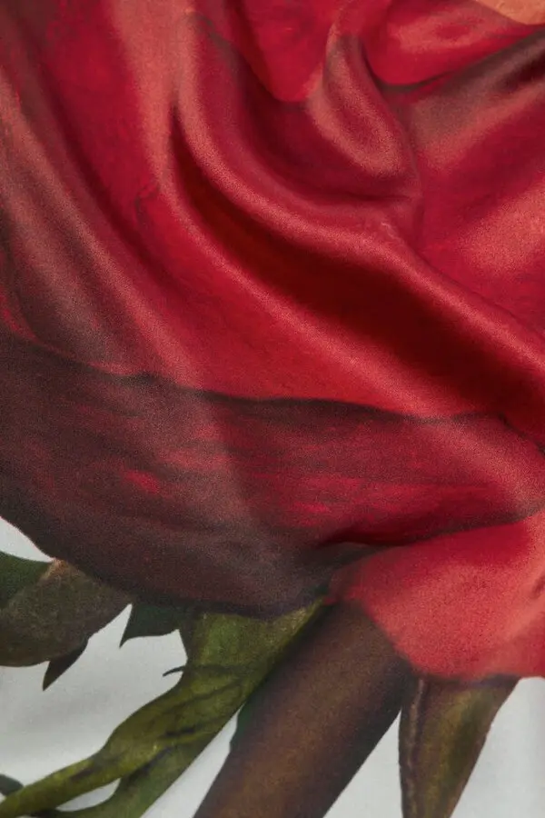 Acne Studios Rose-print Silk Scarf