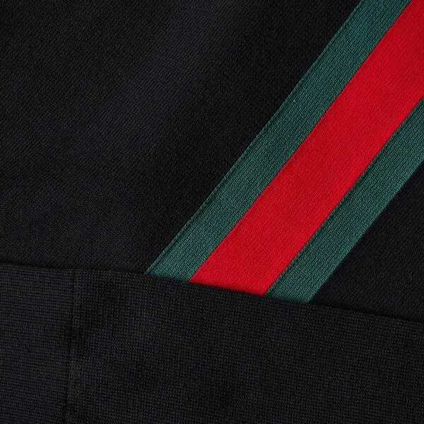 Gucci Fine-knit Crew Neck Sweater With Green-red-green Web Detailing - No