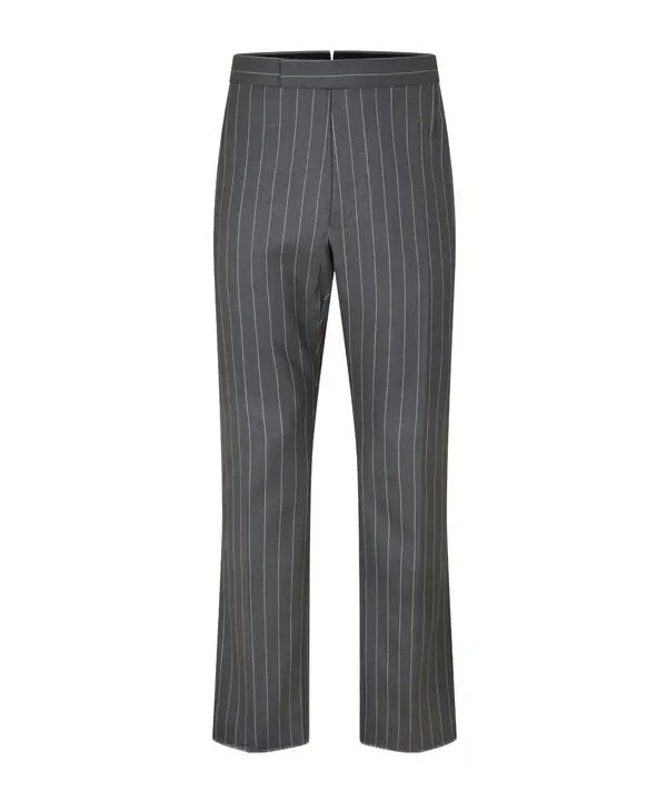 Thom Browne Mid-rise Straight Leg Tailored Trousers With Pinstripe