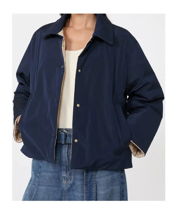 Max Mara Reversible Padded Jacket - Navy
