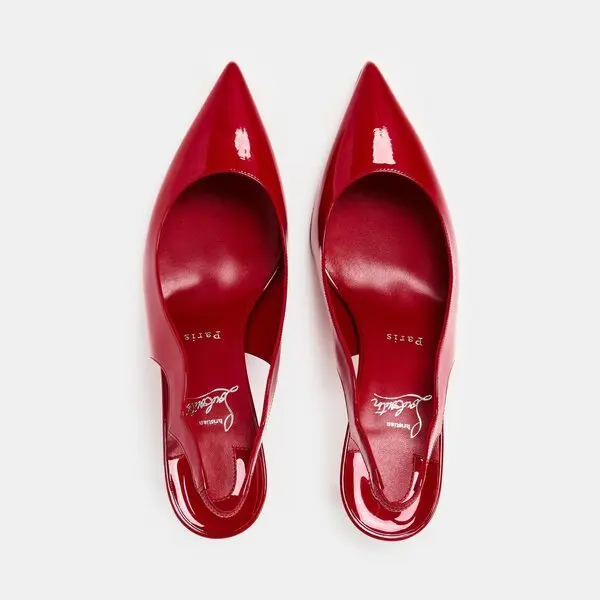 CHRISTIAN LOUBOUTIN Signature Coloured Underside Italian Slingbacks
