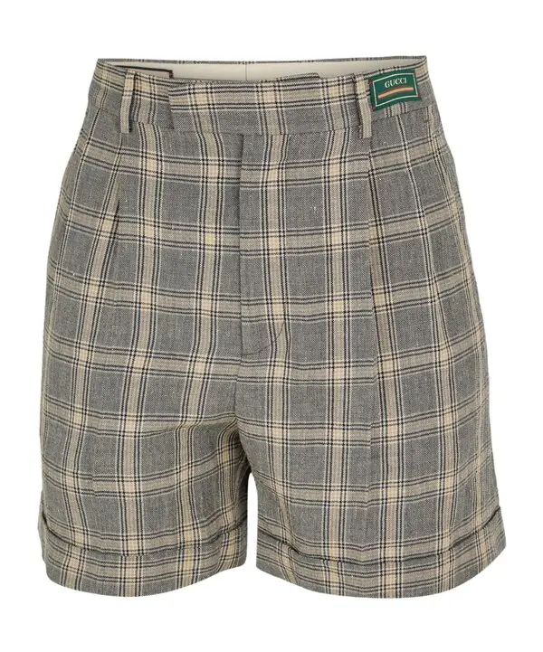 Gucci Tailored Plaid Wool Shorts