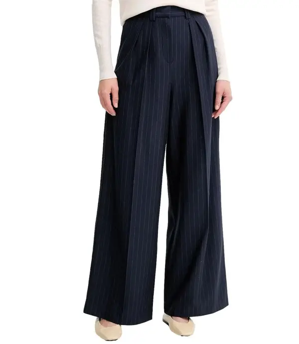 Max Mara Tailored Pinstriped Wide-leg Trousers