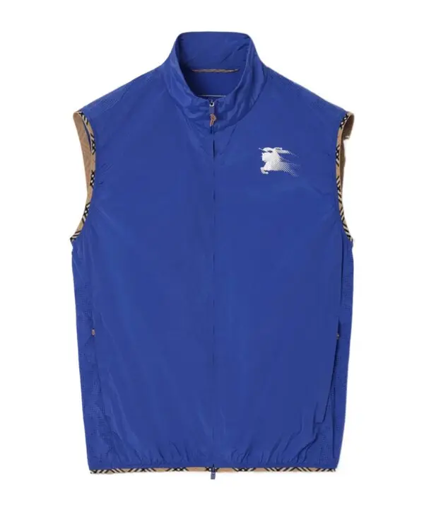 Burberry Nylon Gilet With Signature Check Webbing