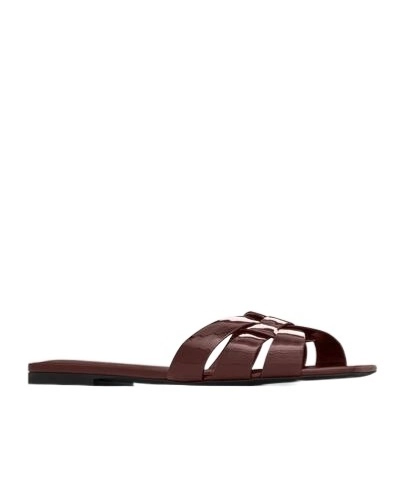 Saint Laurent Tribute Mules In Patent Leather
