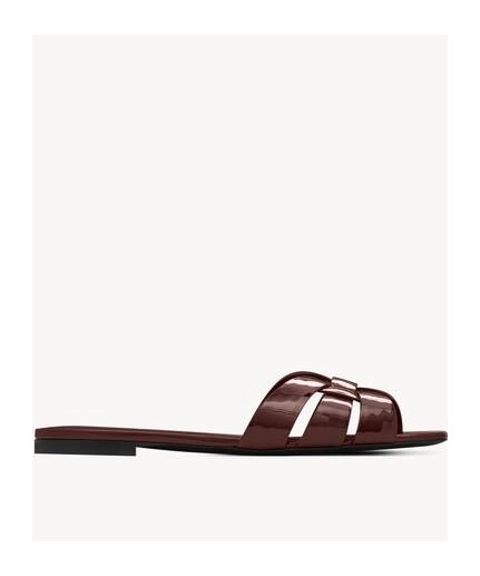 Saint Laurent Tribute Mules In Patent Leather