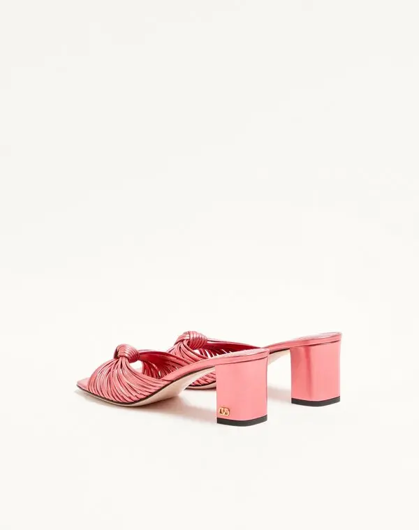 Valentino Garavani Annet Slide Sandal In Laminated Nappa 60mm