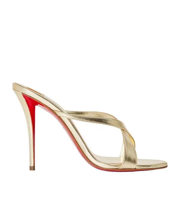 CHRISTIAN LOUBOUTIN Leather Slide Mule Stilettos