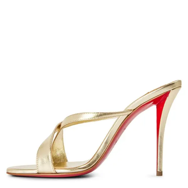 CHRISTIAN LOUBOUTIN Leather Slide Mule Stilettos
