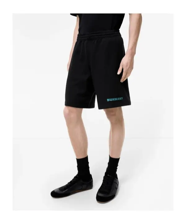 Burberry Logo Cotton Shorts