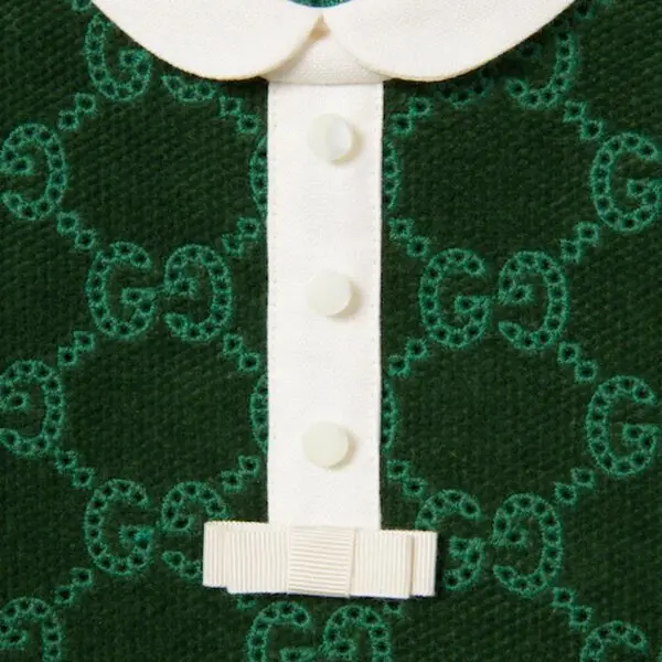 Gucci Baby Gg Cotton Velvet Dress