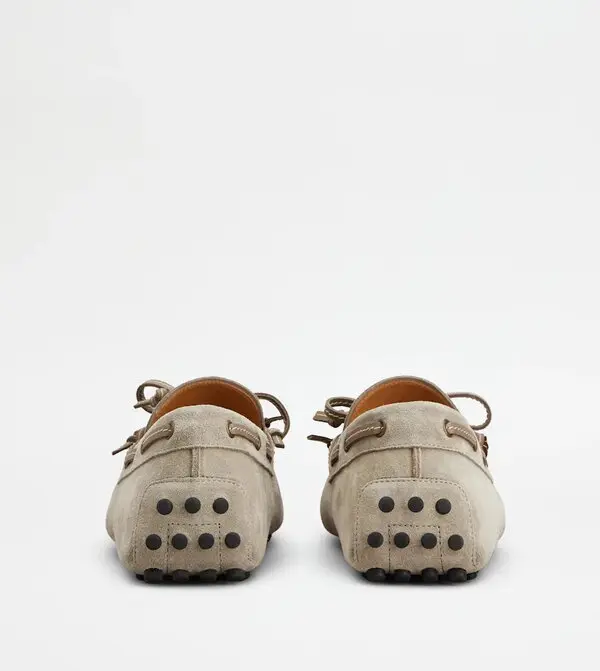 TOD'S Suede Gommino Loafers - Beige