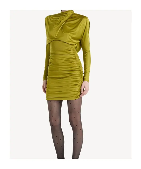 Balmain Draped Flowy Jersey Dress