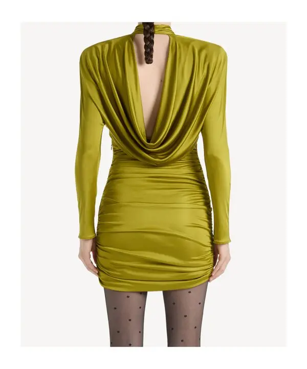 Balmain Draped Flowy Jersey Dress