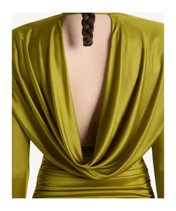 Balmain Draped Flowy Jersey Dress