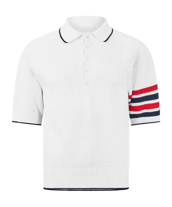 Thom Browne Short-sleeve Polo Knit Top