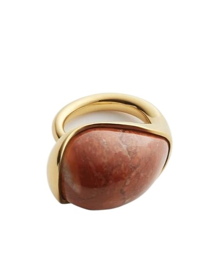Bottega Veneta Large Drop Marble Ring