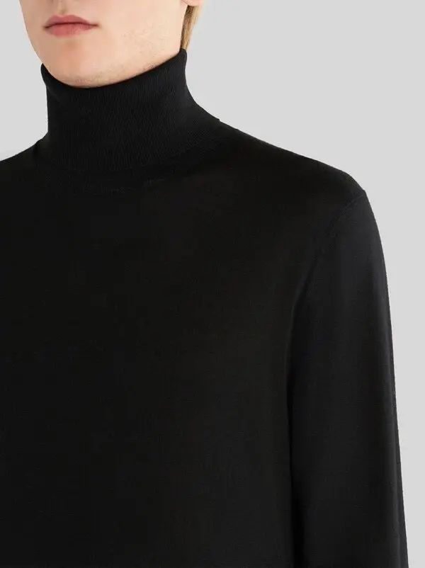 Etro High Neck Jumper With Logo On Rear