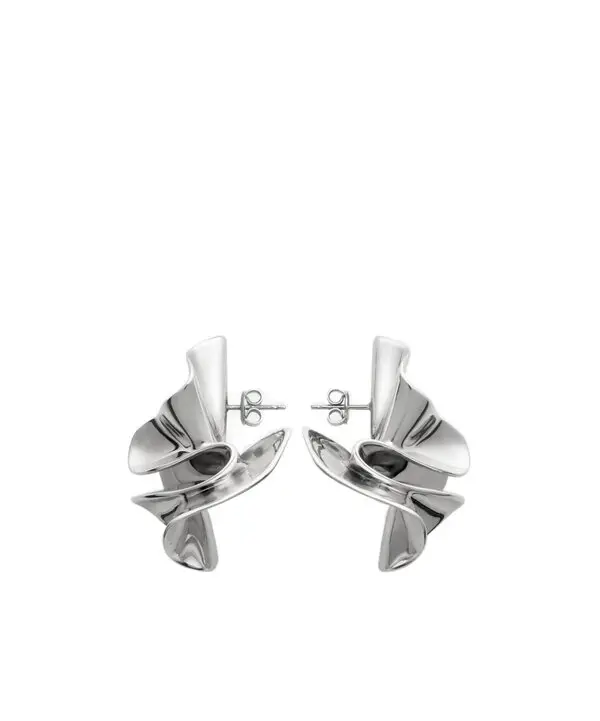 Bottega Veneta Large Anemone Earrings - Silver