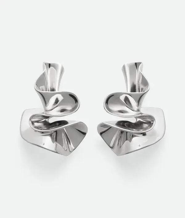 Bottega Veneta Large Anemone Earrings - Silver