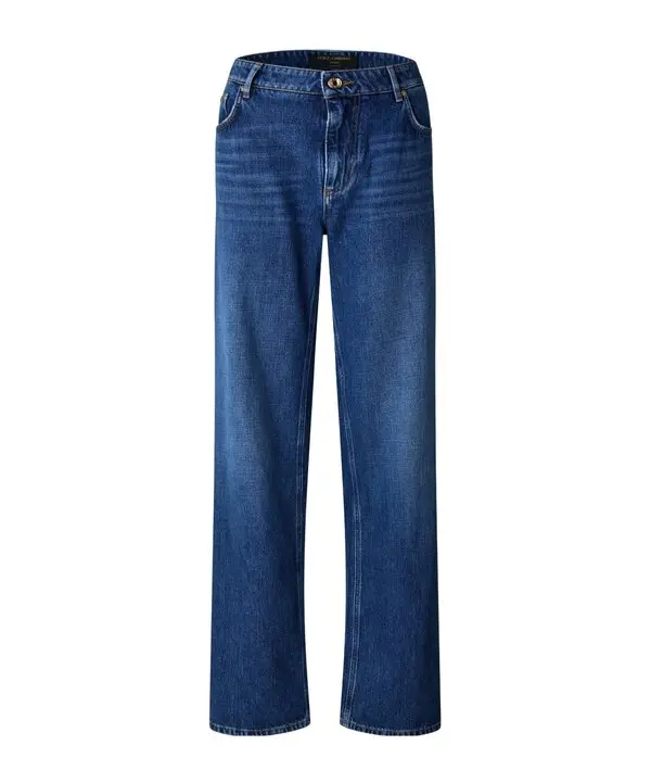 Dolce & Gabbana Medium Wash Straight-leg Denim Jeans