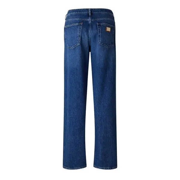 Dolce & Gabbana Medium Wash Straight-leg Denim Jeans
