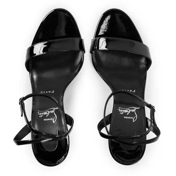 CHRISTIAN LOUBOUTIN Patent Wedge Sandals