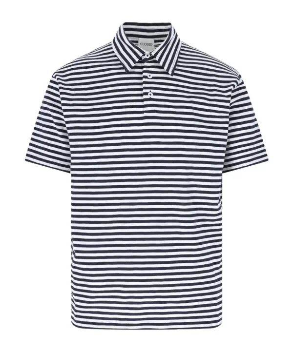 Closed Striped Short-sleeve Polo Shirt