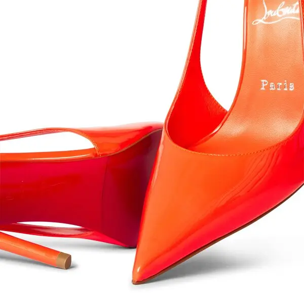 CHRISTIAN LOUBOUTIN Chr Miss Z Slingback High Heel - Orange