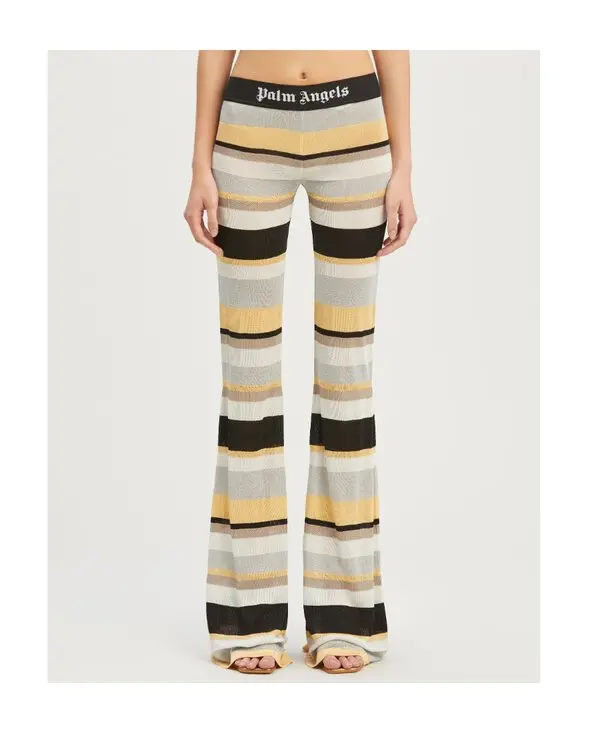 Palm Angels Striped Knitted Trousers