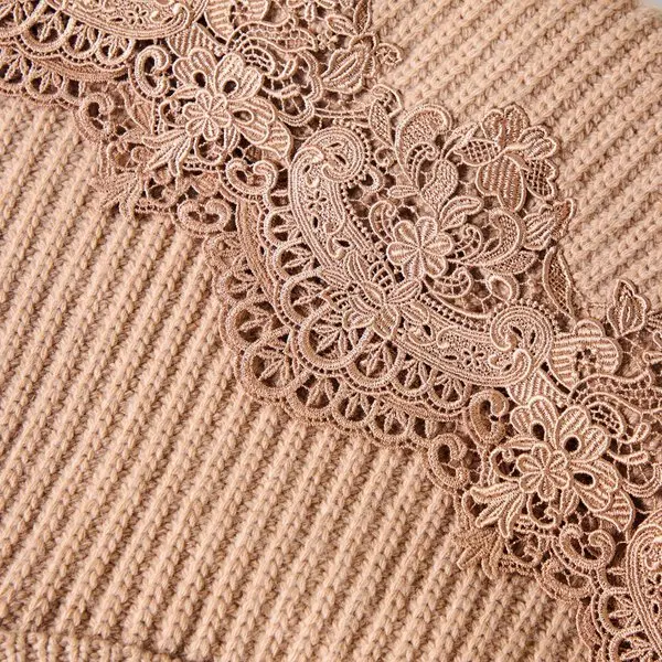 Chloé Mp18 Cable Knit Jumper With Lace Trim