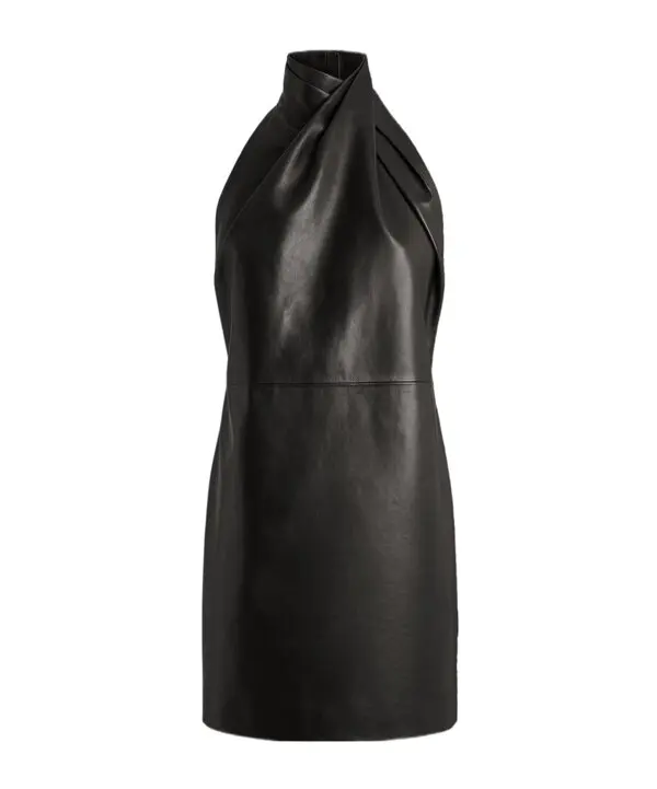 Balmain Lambskin Open-back Dress