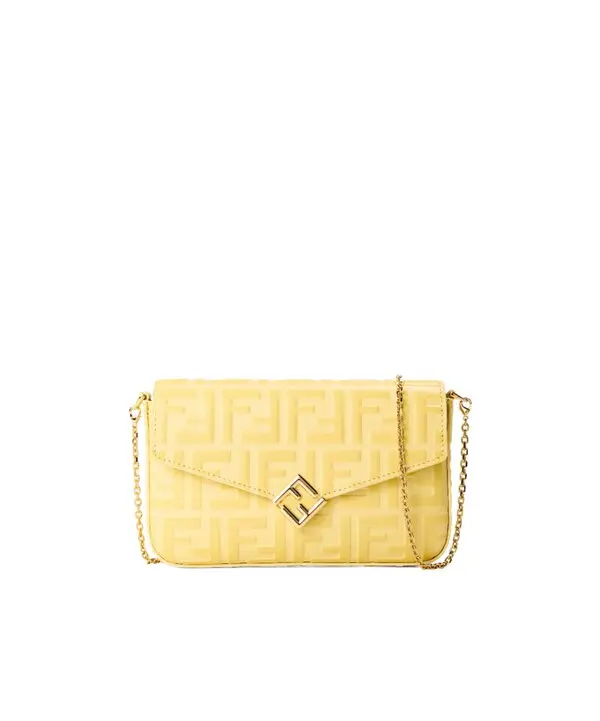 Fendi Chain Wallet - Nude