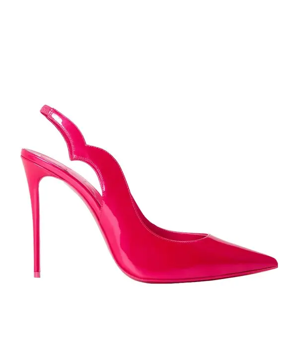 CHRISTIAN LOUBOUTIN Lacquered Sole Slingback Pumps - Red