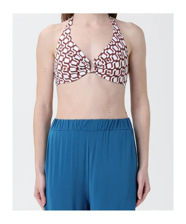 Max Mara Printed Halterneck Bikini Top