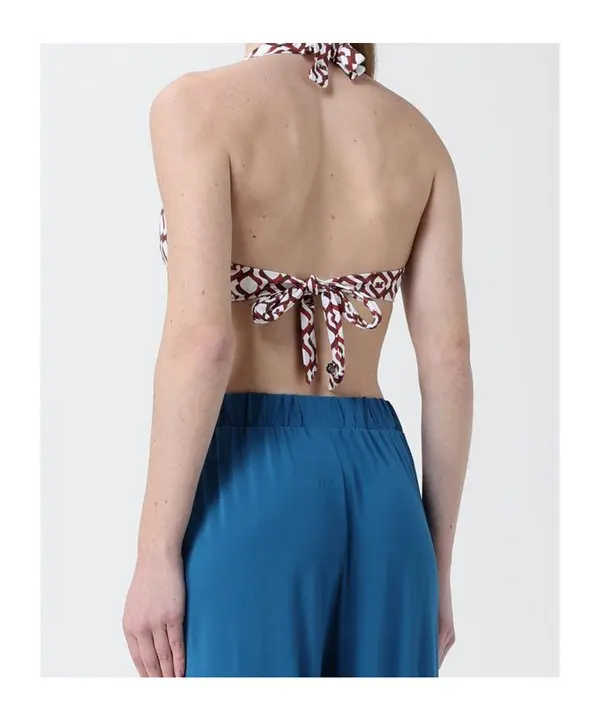 Max Mara Printed Halterneck Bikini Top