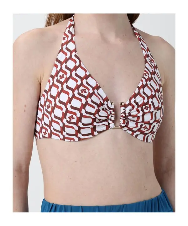Max Mara Printed Halterneck Bikini Top