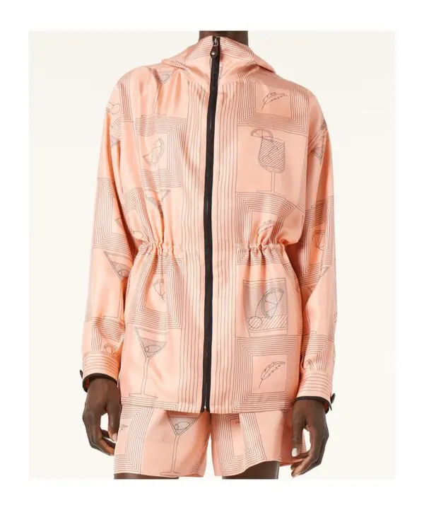 Loro Piana Rafael Hooded Jacket With Aperitivo Print - Pink