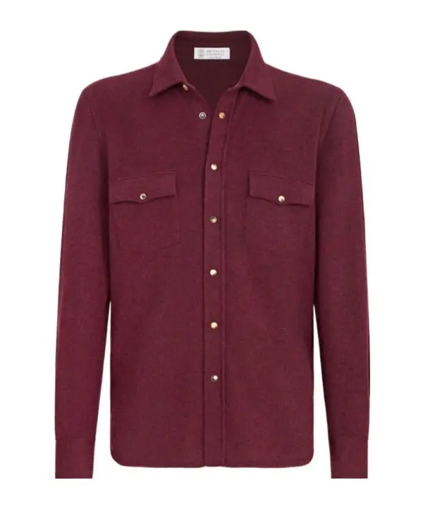 Brunello Cucinelli Virgin Wool, Cashmere And Silk Knit Shirt