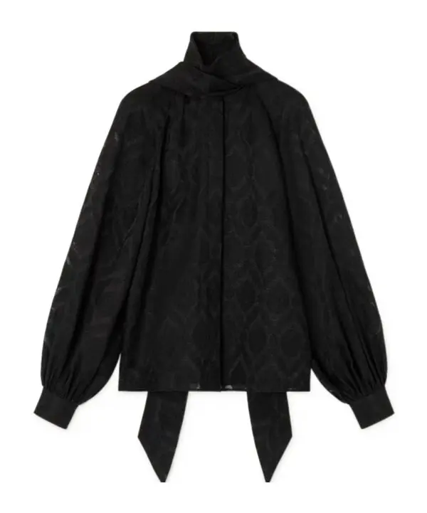 Loro Piana Lydie Shirt With Tie Detail - Black