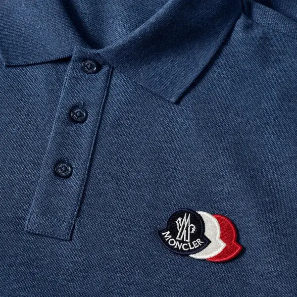 Moncler Short Sleeve Polo Shirt - Blue