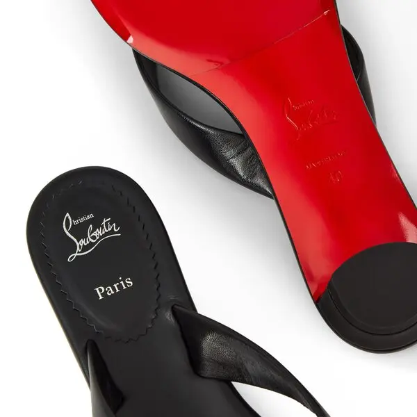 CHRISTIAN LOUBOUTIN Leather Thong Flat Sandals